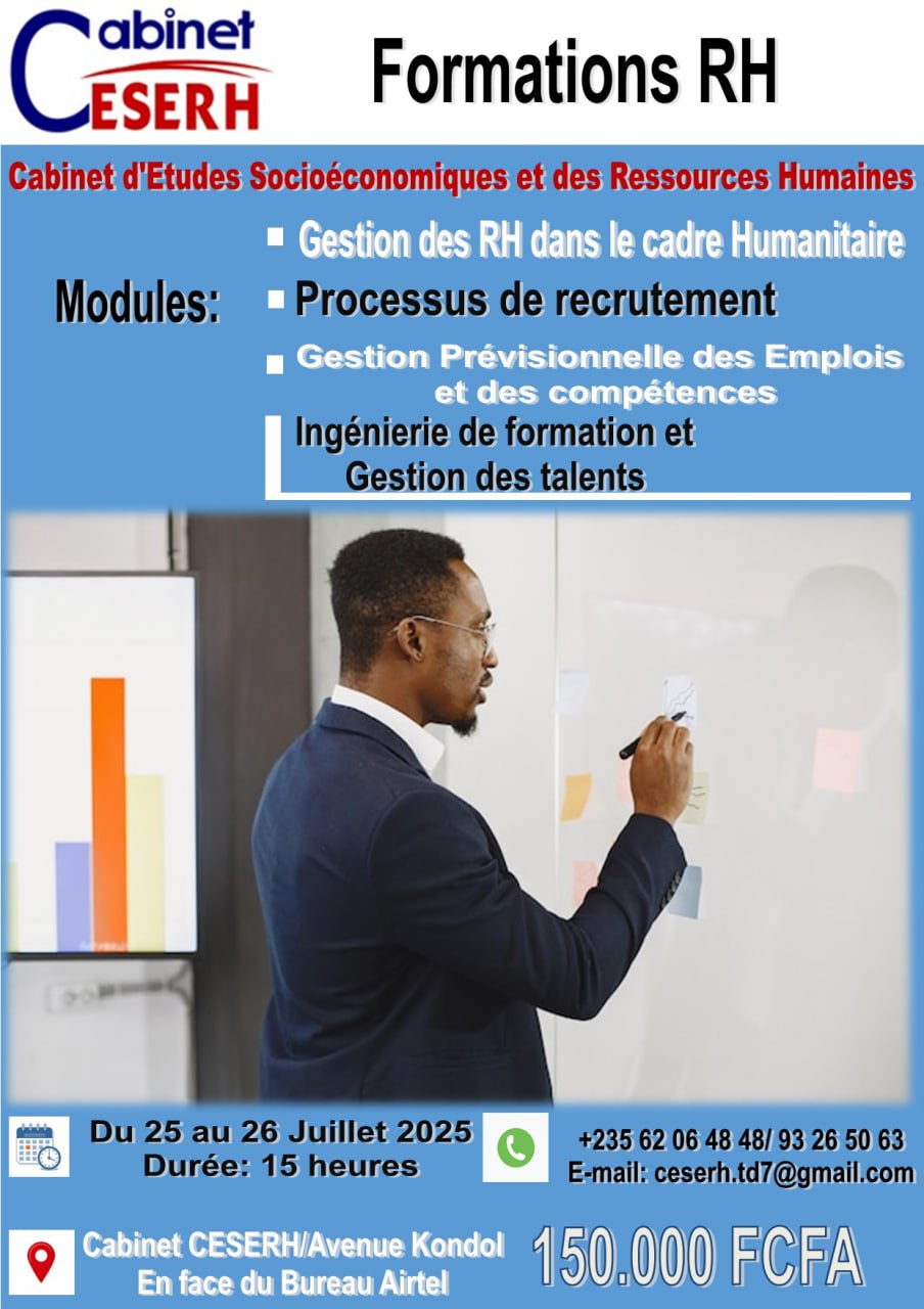 Avis de recrutement, offres d’emplois, appels d’offres, bourses d’études, stages, formation ...