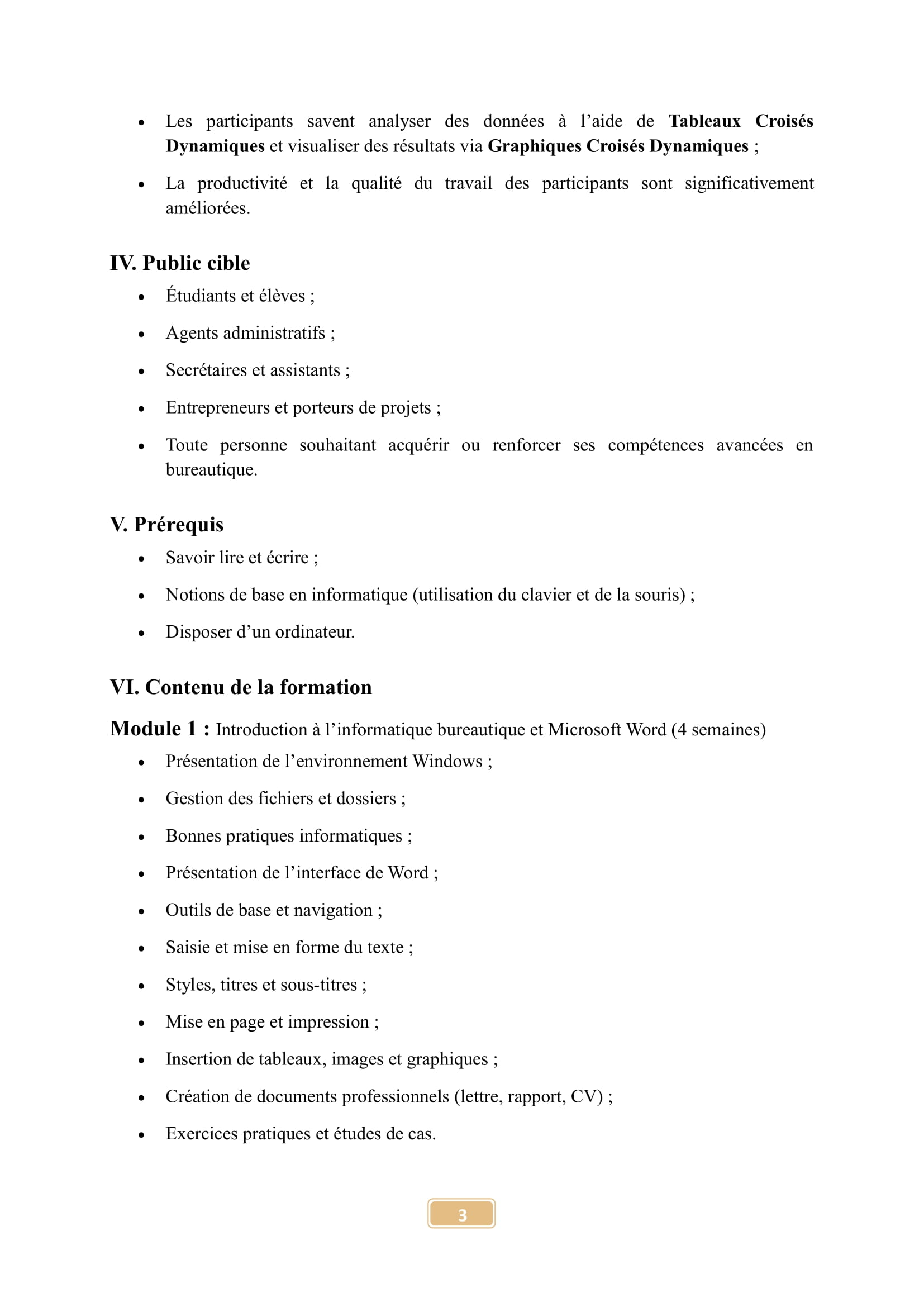 Le Cabinet d’Etudes Socio-économiques et des Ressources Humaines (CESERH) organise une formation ...