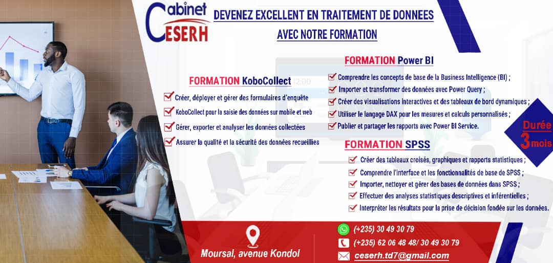 Le Cabinet d’Etudes Socio-économiques et des Ressources Humaines (CESERH) organise une formation ...