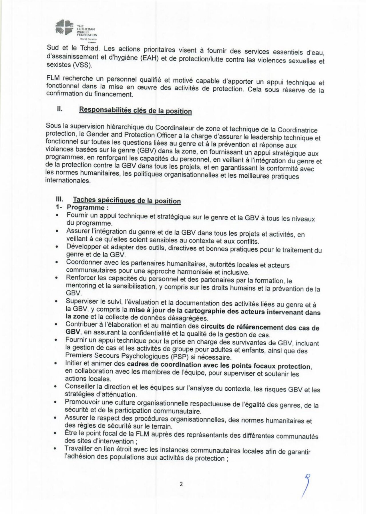 La Fédération Luthérienne Mondiale (FLM) recrute un Gender and ...